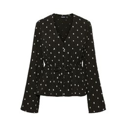 Pieces Bluse 'Novalee' Damen Gr&ouml;&szlig;e XL schwarz / wei&szlig;