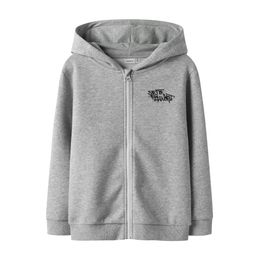 name it Sweatjacke 'NKMBEN' Jungen Gr&ouml;&szlig;e 122/128 graumeliert / schwarz