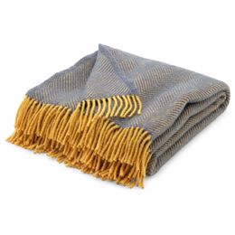 Tweedmill Textiles Schurwolldecke Fischgrat