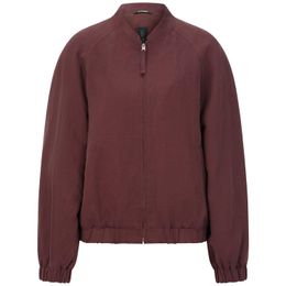 LangerChen Damenblouson Lyocell-Leinen L Weinrot