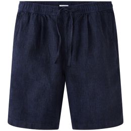 Knowledge Cotton Apparel Herrenshorts Leinen L Navymelange