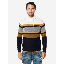 Koroshi Pullover Damen Gr&ouml;&szlig;e S marine / orange / offwhite