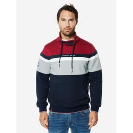 Koroshi Sweatshirt Herren Gr&ouml;&szlig;e S dunkelblau / hellgrau / karminrot / wei&szlig;