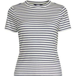 LANDS' END T-Shirt aus softem Viskosemix, Damen,  Wei&szlig;, Viskose/Polyester-Mischung, by Lands' End