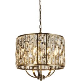 Searchlight H&auml;ngeleuchte "H&auml;ngeleuchte Bijou, 5-flammig", 5, &Oslash; 44cm H: 42,5cm, 1 Stk., gold, Wohnzimmer, Leuchten, Glamour&ouml;s