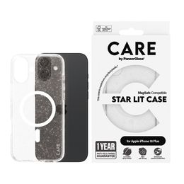 Handyh&uuml;lle "Star Lit Case f&uuml;r Apple iPhone 16 Plus", B:11cm H:1,9cm T:19,5cm, transparent, CARE BY PANZERGLASS, H&uuml;llen, Backcover, Schutzh&uuml;lle,