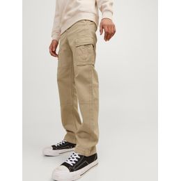 Jack & Jones Jungen Cargohose "JPSTKANE JJHARLOW CARGO NOOS JNR", beige, Gr. 146, JACK & JONES JUNIOR, unifarben, Web, Obermaterial: 98% Baumwolle, 2% Elasthan,