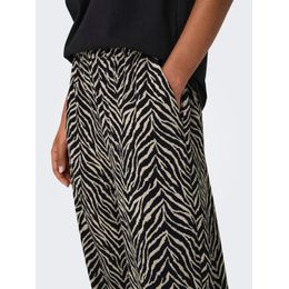 Only Damen Schlupfhose "ONLKATTY LIFE PANT PTM", schwarz, Gr. XS, bedruckt, Web, Obermaterial: 100% Polyester, Hosen, Sommerhose, Kunstfaser, normal