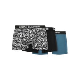 Urban Classics Herren Boxershorts "Urban Classics Herren Organic Boxer Shorts 3-Pack", Gr. XLdetail aop, schwarz, jasper, 95% Baumwolle, 5%