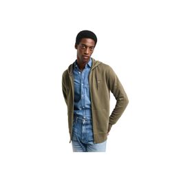 Gant Herren Sweatshirt "Sweatjacke REGULAR SHIELD FULL ZIP HOODIE", gr&uuml;n, Gr. M, Obermaterial: 87% Baumwolle CO. 13% Polyester PES., Sweatshirts