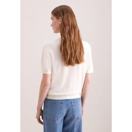 Seidensticker Damen Strickpullover, wei&szlig;, Gr. XS, unifarben, 90% Wolle, 10% Seide, Pullover, Sweater Uni