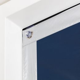 Dachfensterrollo, B:59cm H:114cm, blau, LICHTBLICK ORIGINAL, Polyester, Rollos, "Haftfix Hitzeschutz Abdunkelung", mit Thermobeschichtung, mit