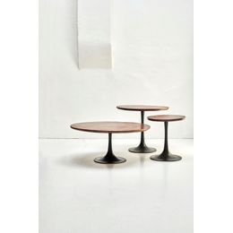 Beistelltisch Sit, B:60cm H:50cm T:60cm, braun, Tischplatte Mangoholz, Gestell Eisen, Wohnzimmer, Tische, "T-MODERN COUCH TABLE MEDIUM", mit