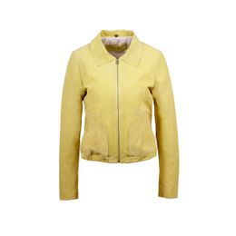 Freaky Nation Damen Lederjacke "Sweet Girly-FN"gelb, Gr. M, Oberstoff: 100% Leder; Futter: 100% Baumwolle, Jacken