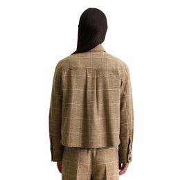 Marc O'Polo MARC O'POLO Damen Kurzjacke "mit Glencheck-Karo", beige, Gr. 44, kariert, Obermaterial: 41% Schurwolle, 29% Viskose, 29% Polyester, 1% Elasthan,
