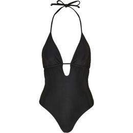 Urban Classics Damen Badeanzug "Urban Classics Damen Ladies Recycled Triangle Swimsuit"schwarz, Gr. L, 83% Polyester, 17% Elasthan, Badeanz&uuml;ge