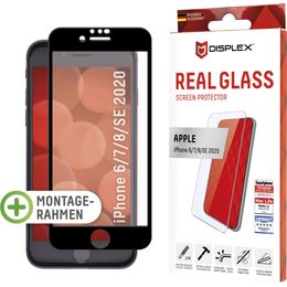 Displex Displayschutzglas "Displex Real Glass Panzerglas f&uuml;r Apple iPhone 6/7/8/SE(2020) (4,7")", schwarz, Displayfolien