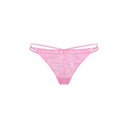 LSCN BY LASCANA Damen String, Gr. 48, pink, Spitze, Obermaterial: 87% Nylon, 13% Elasthan, unifarben, Unterhosen, aus bl&auml;ttriger Spitze