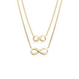 Elli Damen Schmuckset "Infinity Unendlichkeit Symbol 2er Set 925 Silber", onesize, gold, Silber 925 (Sterlingsilber), Schmuck_Sets