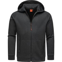 Ragwear Herren Kapuzensweatjacke "Zenway", grau, Basic, Gr. S, Sweatware, Obermaterial: 70% Baumwolle, 30% Polyester, Sweatjacken, Herren Basic