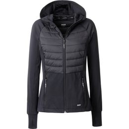 DEPROC Active Damen Strickfleecejacke "ELMCOURT III WOMEN", schwarz, Gr. 44, 100% Polyester, Jacken, auch in Gro&szlig;en Gr&ouml;&szlig;en erh&auml;ltlich