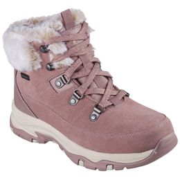 Skechers Damen Winterboots "TREGO-SNOW WORRIES", Gr. 39, lila, Veloursleder, Schuhe, Chunky Boots, Freizeitschuh, Winterstiefel mit Plateausohle