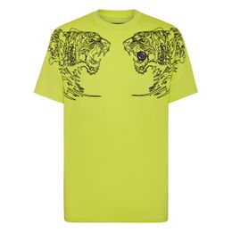 Plein Sport Jungen T-Shirt "Tiger", gelb, Gr. L, Obermaterial: 100% Baumwolle, Shirts