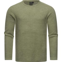 Ragwear Herren Strickpullover "Knitson", gr&uuml;n, Basic, Gr. XL, 100% Baumwolle, Pullover, stylischer Herren Sweatpullover mit Rippb&uuml;ndchen