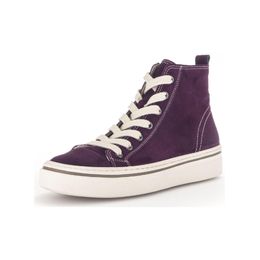 Gabor Damen Sneaker "Gabor Sneaker Veloursleder", Gr. 42, lila, Veloursleder, Schuhe