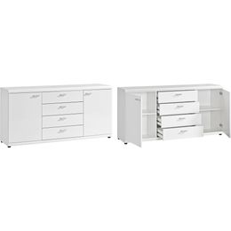 Kommode Procontour, B:150cm H:74cm T:35cm, wei&szlig;, Schlafzimmer, Sideboards, "Sun BESTSELLER", H&ouml;he 74 cm, variabel verstellbaren Einlegeb&ouml;den
