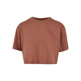 T-Shirt Urban Classics "Urban Classics Damen Ladies Short Oversized Tee", Damen, Gr. L, terracotta, 100% Baumwolle, unifarben, oversize, Rundhals, Shirts T-Shirt