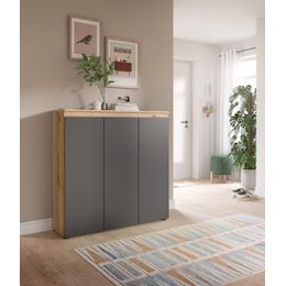 Mehrzweckschrank Home Affaire, B:105cm H:111cm T:37cm, schwarz, FSC-zertifizierter Holzwerkstoff, K&uuml;che, Schr&auml;nke, "CIPELA, 105x111 cm, viel