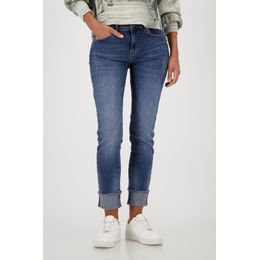 monari Damen Slim-fit-Jeans "Hose Jeans Nietenschmuck"jeans, Gr. 38, unifarben, Denim/Jeans, Obermaterial: 98% Baumwolle, 2% Elasthan, Jeans,