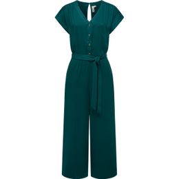 Ragwear Damen Jumpsuit "Glina", blau, Gr. L, 100% Viskose, Overalls, Langer Damen Overall mit Bindeg&uuml;rtel an der Taille