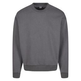 Urban Classics Herren Sweater "Urban Classics Fluffy Crewneck"magnet, Gr. M, unifarben, 70% Baumwolle, 30% Polyester, Sweatshirts