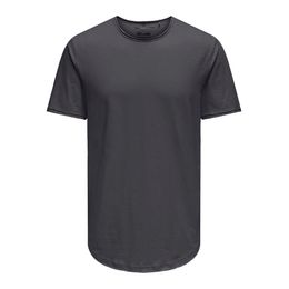 Only & Sons ONLY & SONS Herren Rundhalsshirt "ONSBENNE LONGY SS TEE NF 7822 NOOS", grau, Gr. M, unifarben, Single Jersey, Obermaterial: 100% Baumwolle, Shirts