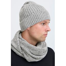 Blend Herren Beanie "BHSceal Pack"pewter mix, meliert, Grobstrick, 100% Polyacryl, M&uuml;tzen, Modischer Tubeschal in MeLange-Optik