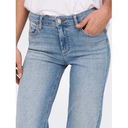 Only Damen Straight-Jeans "ONLBLUSH MID STRAIGHT DNM TAI467 NOOS"light blau denim, Gr. XL, unifarben, Denim/Jeans, Obermaterial: 92% Baumwolle, 6%