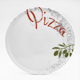 Van Well Pizzateller "Teller-Set Famosa, mit PIZZA Schriftzug, 6er Set, &Oslash; 33 cm", 33cm, bunt, Speiseteller, Service, Geschirr-Set f&uuml;r 6 Personen