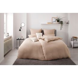 Bettw&auml;sche OTTO HOME, beige, Microfaser, Obermaterial: 100% Polyester, Bettw&auml;sche, "Desner", Premium Qualit&auml;t, 100 % Polyester, sehr weich, uni, ab