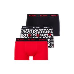 HUGO UNDERWEAR Herren Trunk "TRUNK TRIPLET DESIGN", Gr. Sopen miscellaneous 963, Jersey, Obermaterial: 95% Baumwolle, 5% Elasthan, Unterhosen, mit
