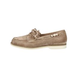Paul Green Damen Bootsschuh "Paul Green Halbschuhe Veloursleder", Gr. 40beige, Veloursleder, Schuhe