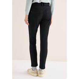 Cecil Damen 5-Pocket-Hoseschwarz, Gr. 30, leicht gl&auml;nzend, Stoff, 76% Viskose, 21% Nylon, 3% Elasthan, Hosen, mit leichtem Glanz