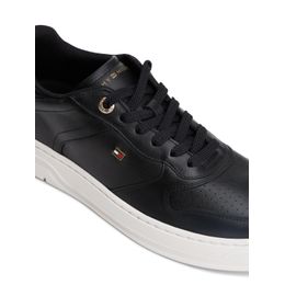 Tommy Hilfiger Damen Plateausneaker "TH SPORTY CUPSOLE LEATHER", Gr. 41schwarz, Leder, unifarben, Schuhe, Freizeitschuh, Halbschuh, Schn&uuml;rschuh mit