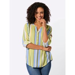 Casual Looks Damen Schlupfbluse, bunt, Gr. 40, gemustert, gestreift, mehrfarbig, 100% Viskose, Blusen