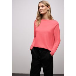 Street One Damen Strickpulloverstriking coral meliert, Gr. 34, unifarben, Strick, Obermaterial: 50% Viskose, 28% Polyester, 22% Polyamid, Pullover,