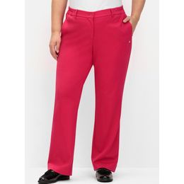 sheego Damen Jerseyhose, pink, Gr. 52, unifarben, 60% Viskose, 35% Polyamid, 5% Elasthan, Hosen