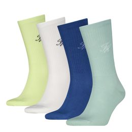 Tommy Hilfiger Damen Socken "TH MEN SOCK 4P GIFTBOX MONOGRAM", Gr. 43multicolor, Obermaterial: 64% Baumwolle, 31% Polyamid, 5% Elasthan, Socken