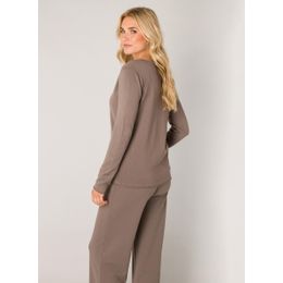 Base Level Damen V-Ausschnitt-Pullover, grau, Gr. 40, Obermaterial: 80% Viskose, 20% Nylon, Pullover, mit V-Ausschnitt