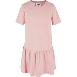 Urban Classics M&auml;dchen Shirtkleid "Urban Classics Damen Girls Valance Tee Dress"lemonadepink, Gr. 122, unifarben, 100% Baumwolle, Kleider
